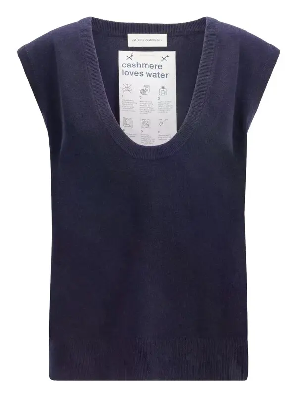 EXTREME CASHMERE X Cashmere Tank Top - Blue