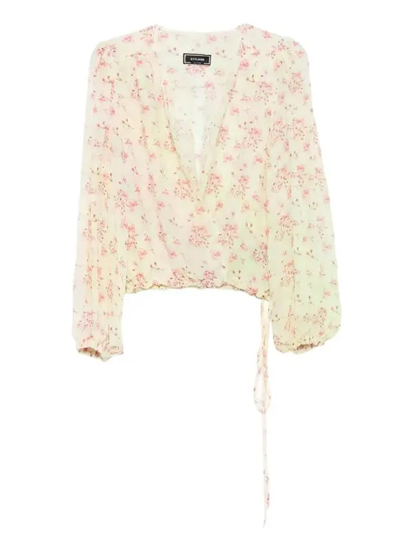STYLAND Floral-print Blouse - Neutrals