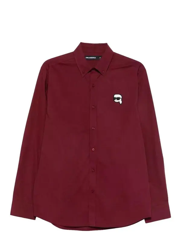 Karl Lagerfeld Logo-patch Shirt - Red