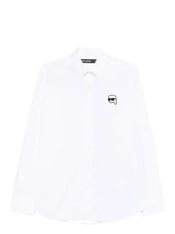 Karl Lagerfeld Logo-patch Shirt - White
