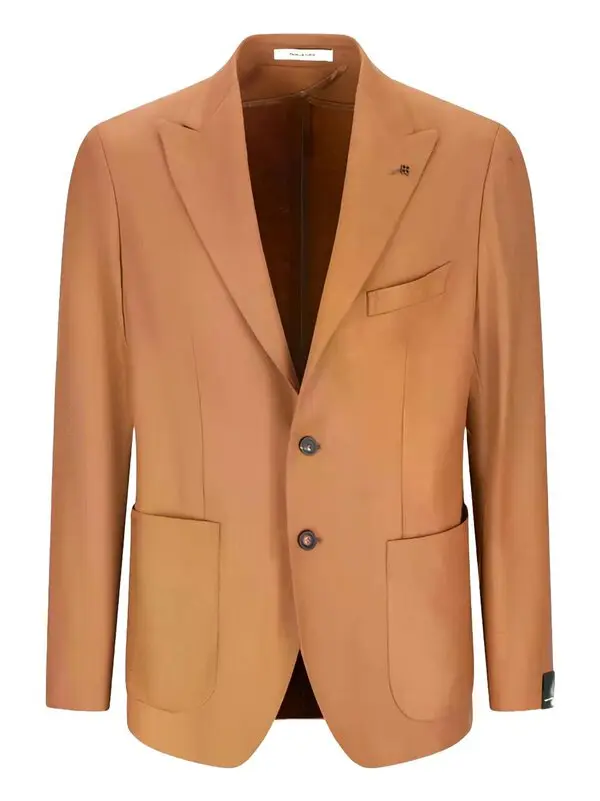 Tagliatore Single-breasted Patch-pocket Jacket - Brown
