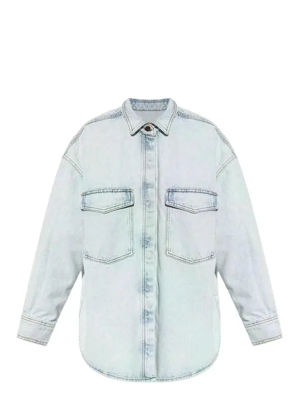 American Vintage Joybird Patch-pocket Denim Shirt - Blue