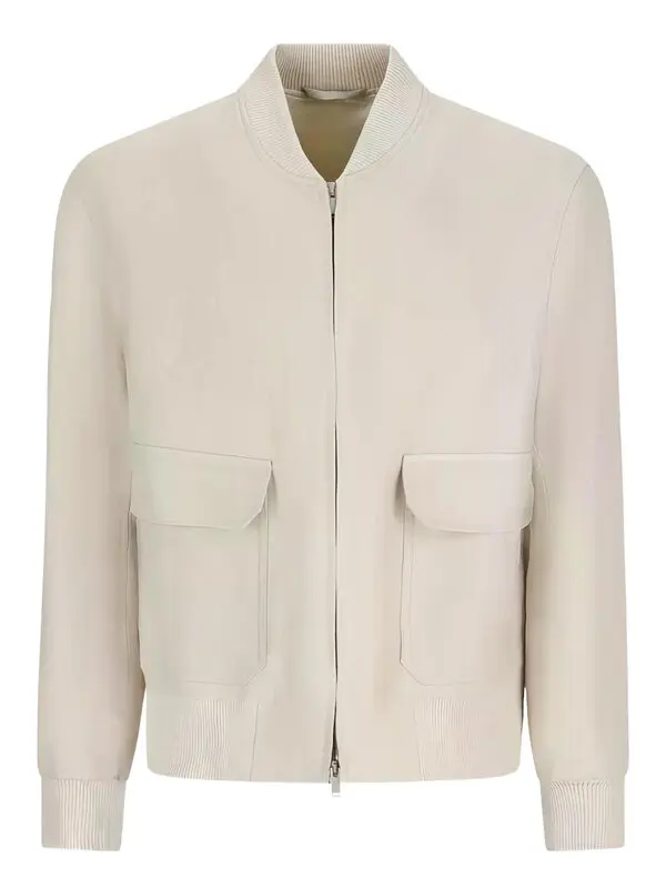 LARDINI Zip-fastening Flap-pocket Jacket - Neutrals