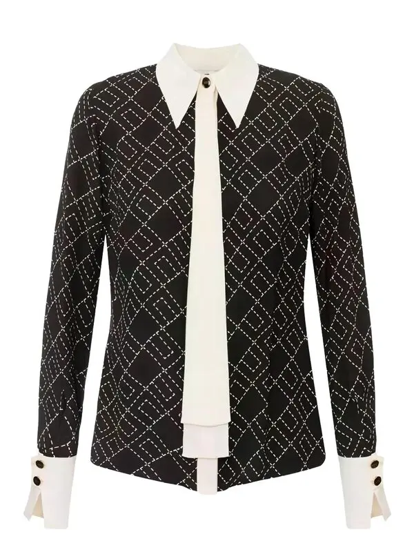 Elisabetta Franchi Logo-print Shirt - Black