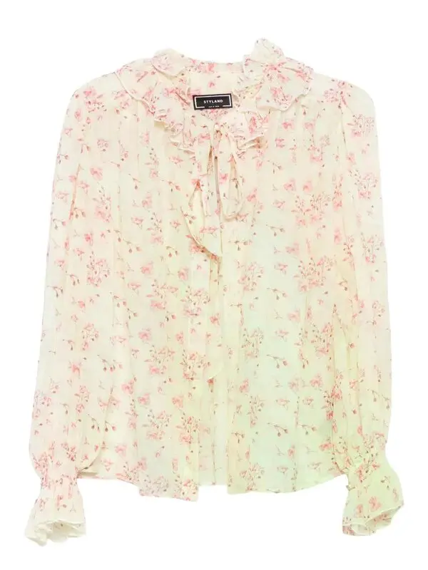 STYLAND Floral-print Blouse - Neutrals