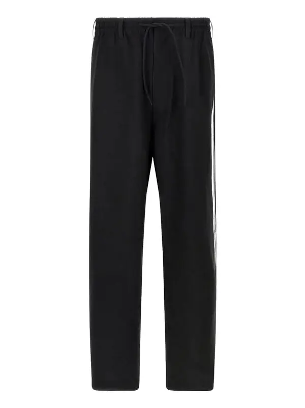 Y3 Side-stripe Drawstring Trousers - Black