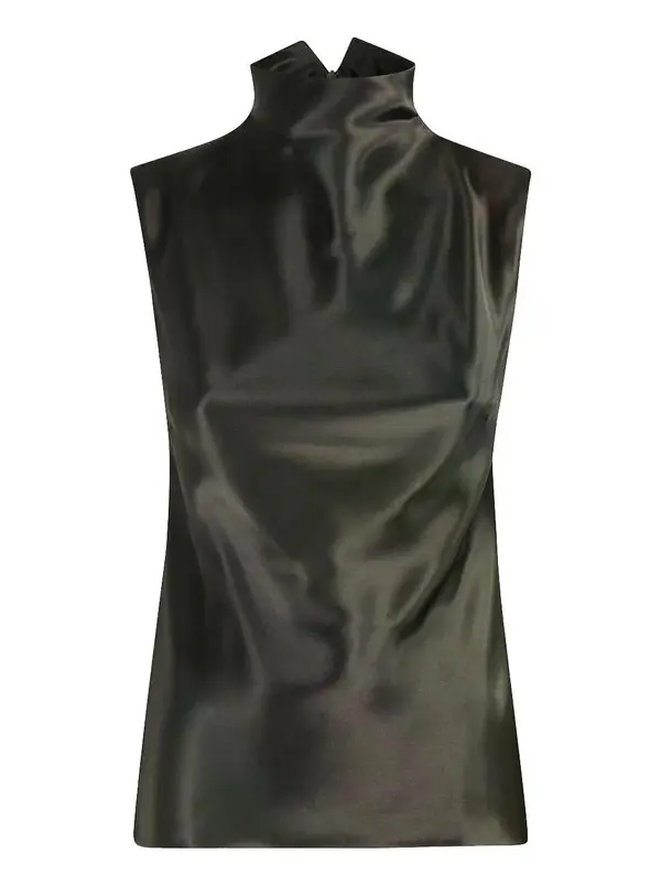 Nanushka High-neck Sleeveless Top - Green