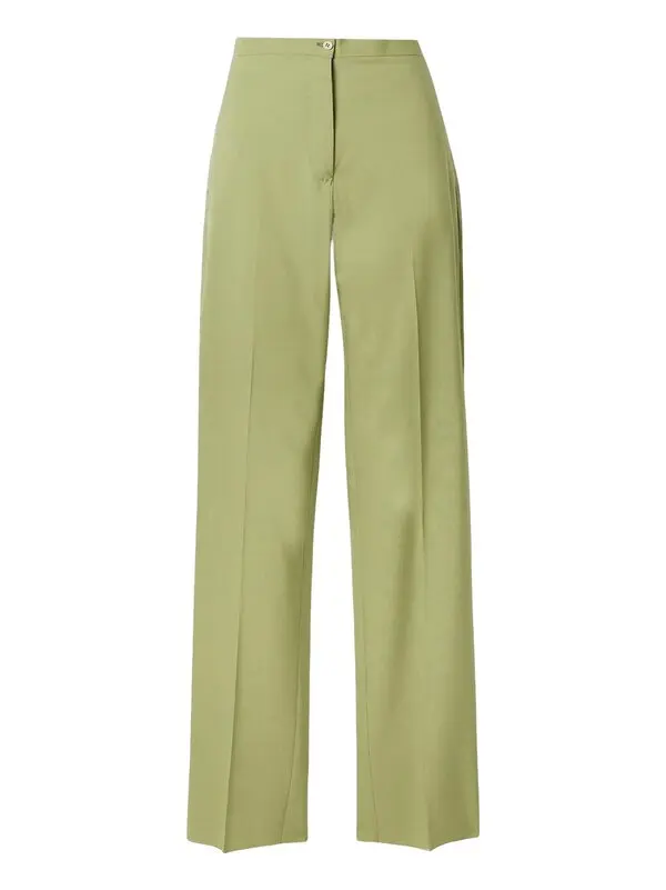 Giuliva Heritage The Janice Wool-twill Straight-leg Pants - Light Green