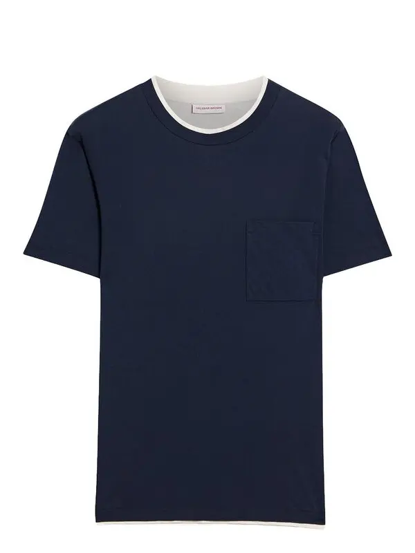 Orlebar Brown Layered Cottonjersey Tshirt - Navy