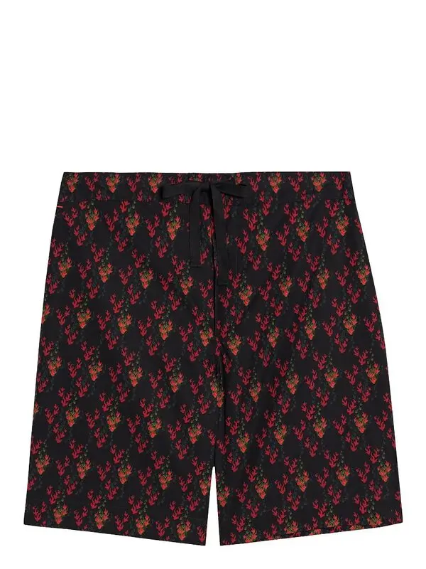 Orlebar Brown Devlin Printed Cotton-poplin Shorts - Black