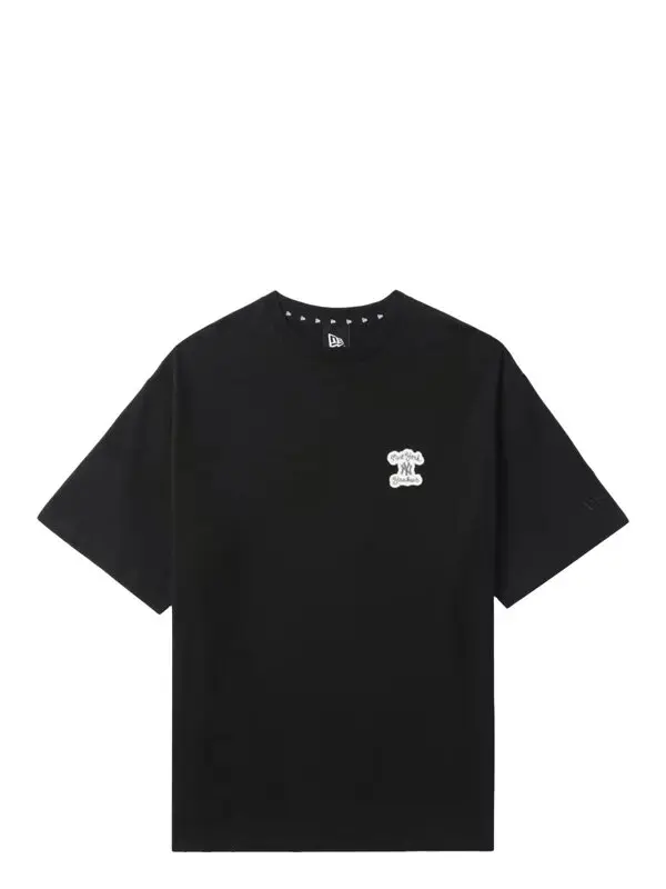 New Era Cotton T-shirt With Embroidered Logo - Black