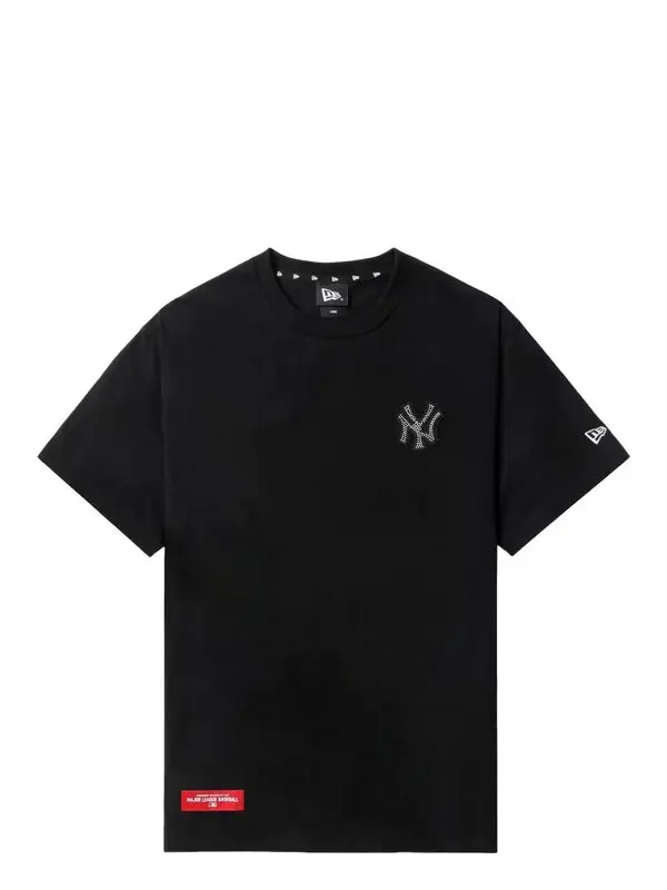 New Era Rhinestone-embellished Logo T-shirt - Black