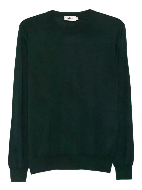 Altea Round-neck Wool Sweater - Green