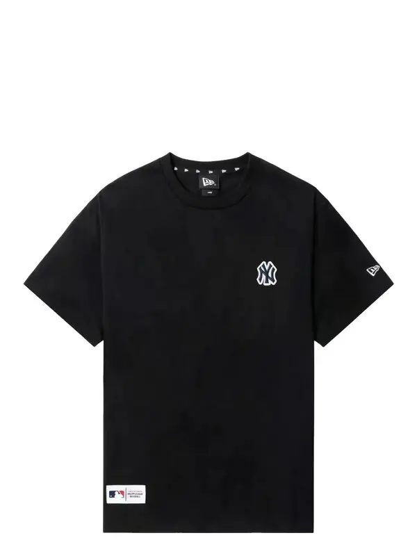 New Era Logo-patch Cotton T-shirt - Black