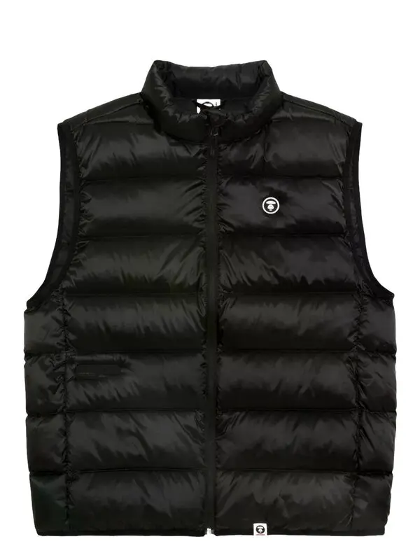 AAPE BY *A BATHING APE® Moonface Logo Down Gilet - Black