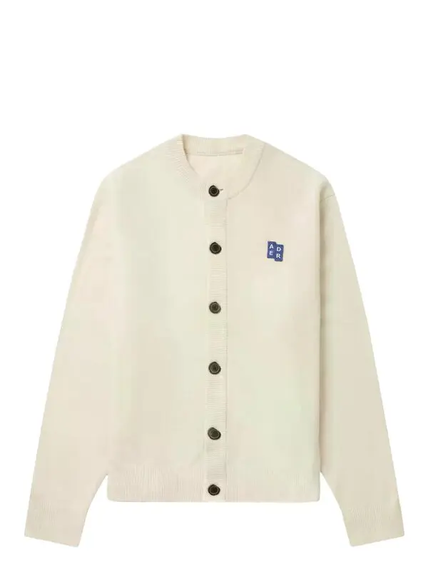 ADER ERROR Sig; Bl Tag Logo-patch Buttoned Cardigan - Neutrals