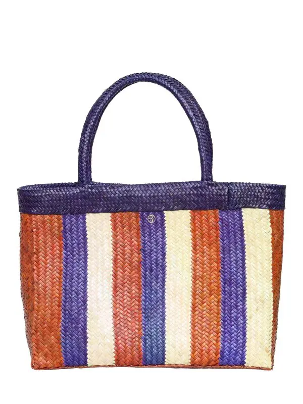 BRIGITTE Jurema Woven Beach Bag - Blue