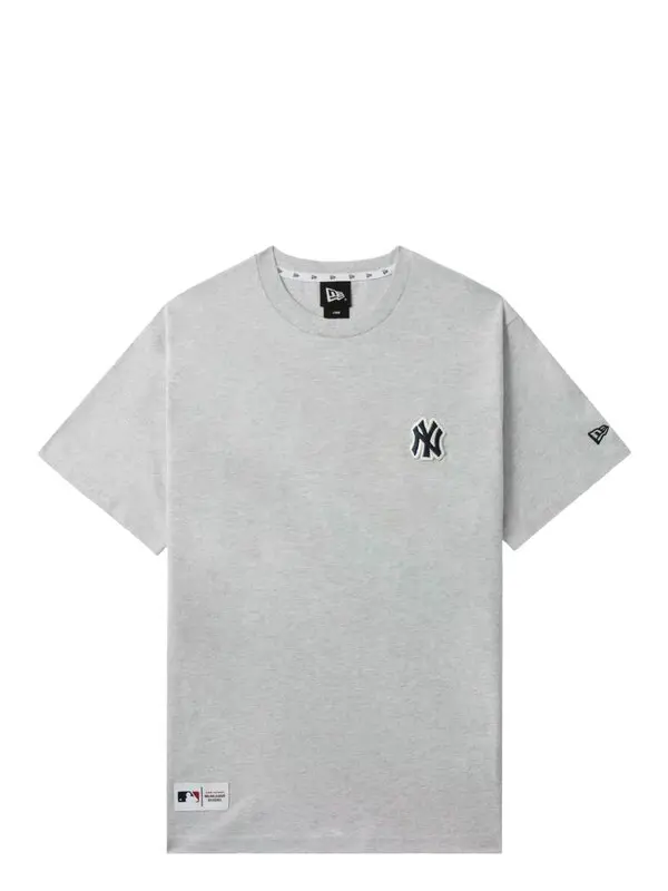 New Era Logo-patch Cotton T-shirt - Grey