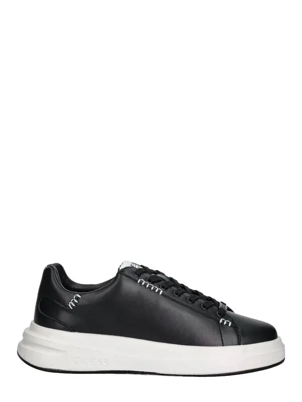 Guess Stitched-detail Platform Sneakers - Black