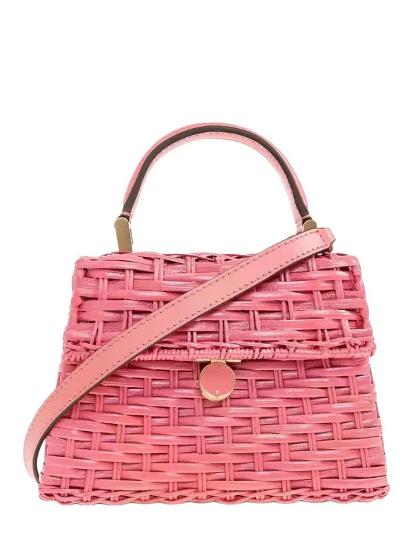 Cult Gaia Woven Top-handle Mini Bag - Pink