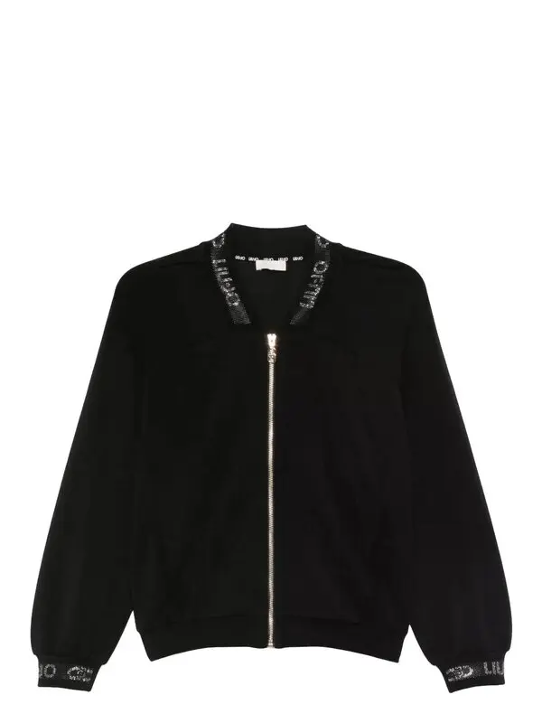 Liu Jo Zip-up Jacket With Embellished Details - Black