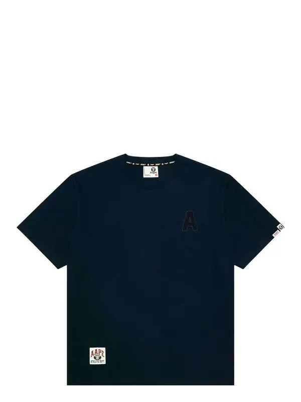 AAPE BY *A BATHING APE® Logo Embroidered T-shirt - Blue