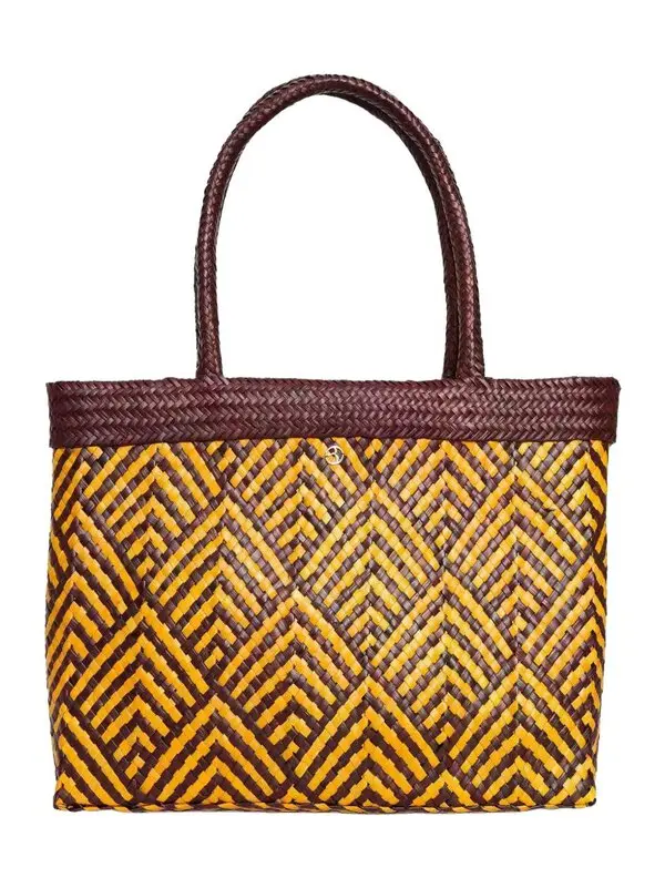 BRIGITTE Jurema Handwoven Beach Bag - Yellow