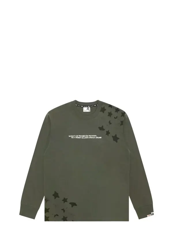 AAPE BY *A BATHING APE® Star Camouflage Long-sleeved Sweatshirt - Green