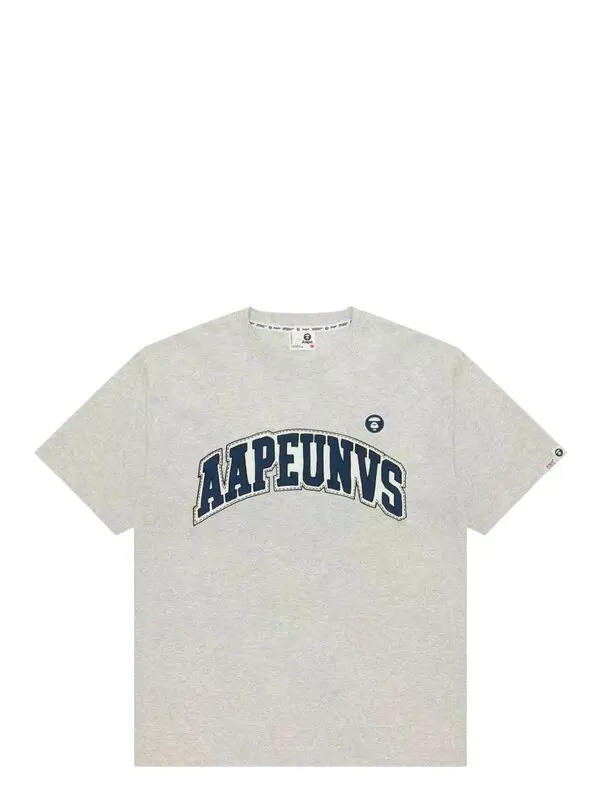 AAPE BY *A BATHING APE® Aapeunvs College Graphic-print T-shirt - Grey