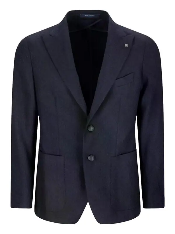 Tagliatore Single-breasted Herringbone Jacket - Blue