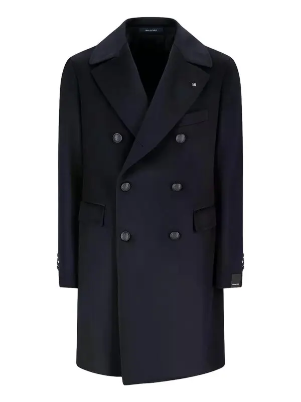 Tagliatore Double-breasted Buttoned Coat - Black
