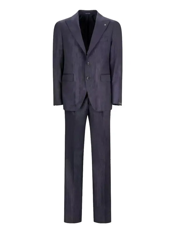 Tagliatore Pinstripe Single-breasted Suit - Blue
