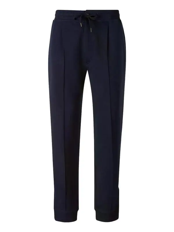 Brunello Cucinelli Zip-detail Cotton Trousers - Blue
