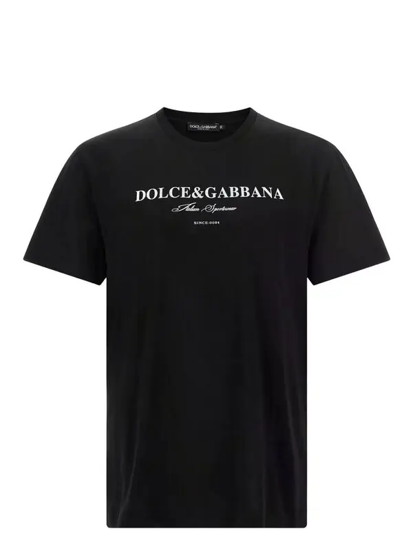 Dolce & Gabbana Crew-neck Logo-print T-shirt - Black