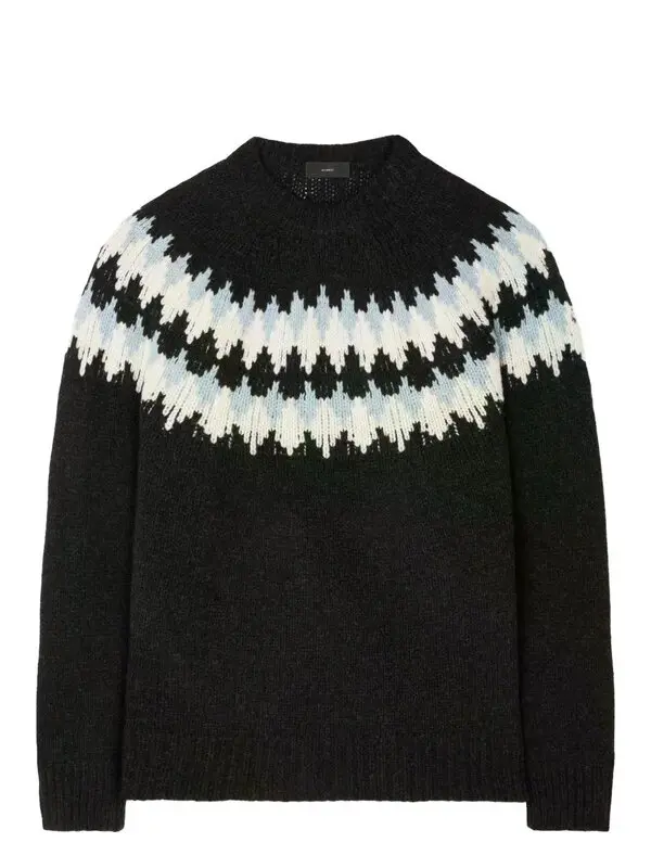 Alanui Wool Fairisle Sweater - Black