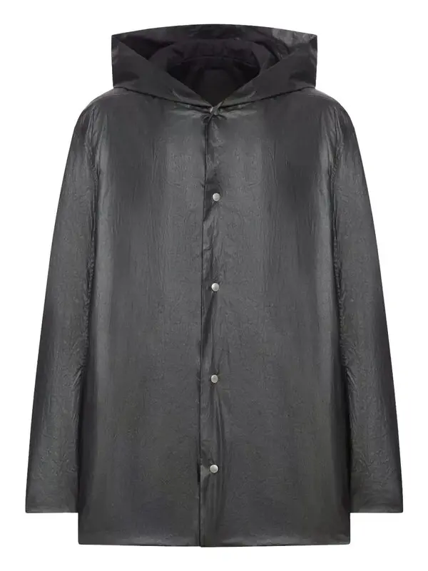 Rick Owens Hooded Button-fastening Jacket - Black