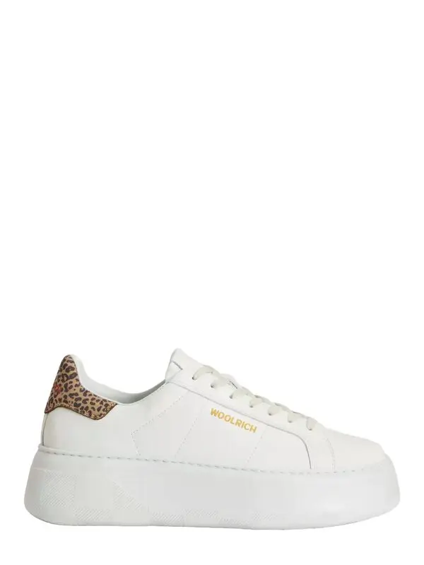 Woolrich Platform Leopard-print Sneakers - White