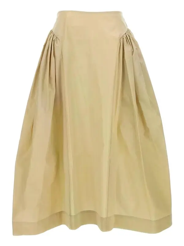 Simone Rocha Pleated Midi Skirt - Neutrals
