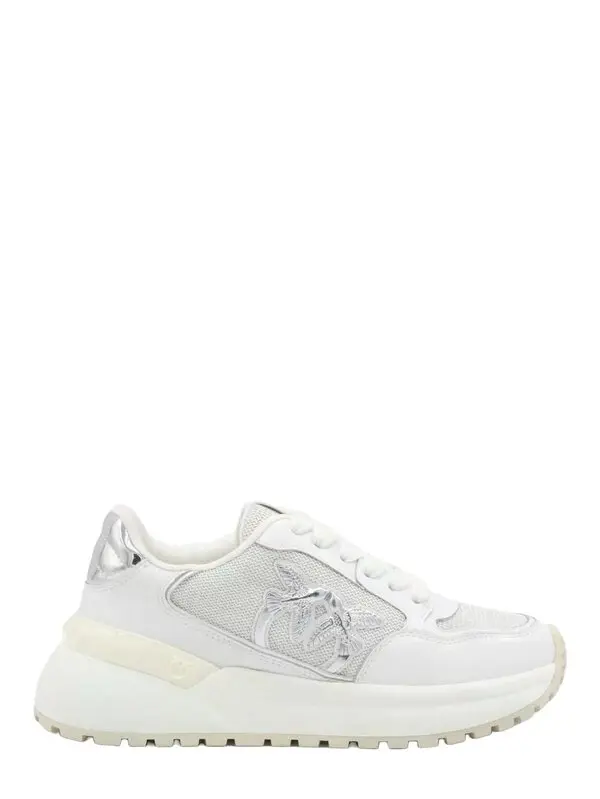 Pinko Love Birds-embellished Platform Sneakers - White