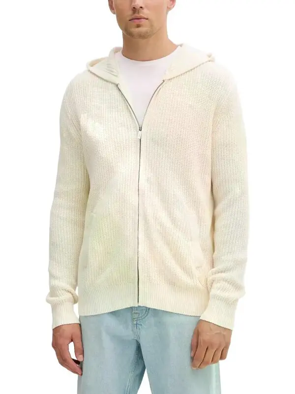 Guess Hooded Zip-up Cardigan - White