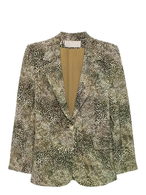 Elie Saab Animalier-print Blazer - Brown