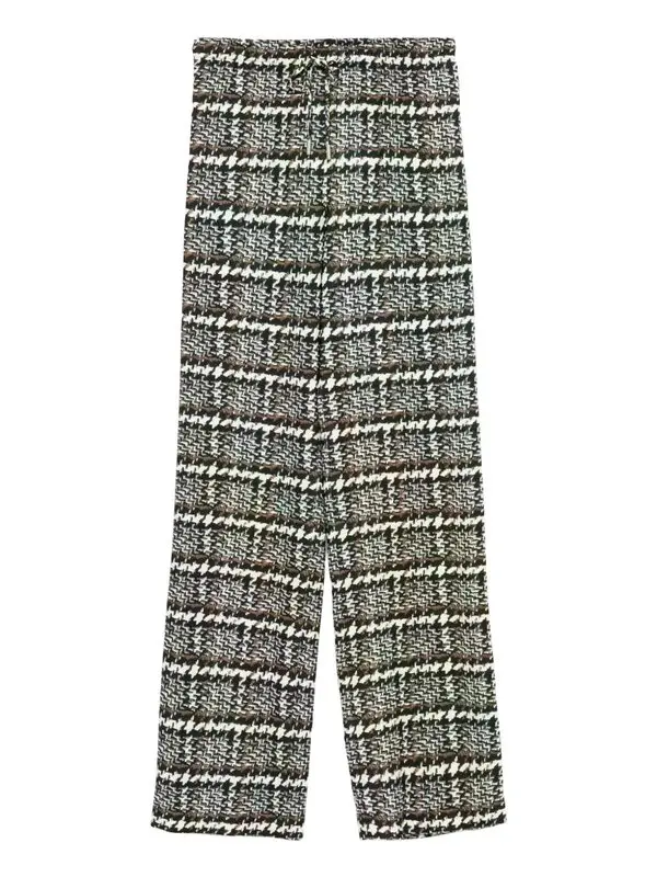 Ermanno Scervino Check & Plaid Pattern Trousers - Black