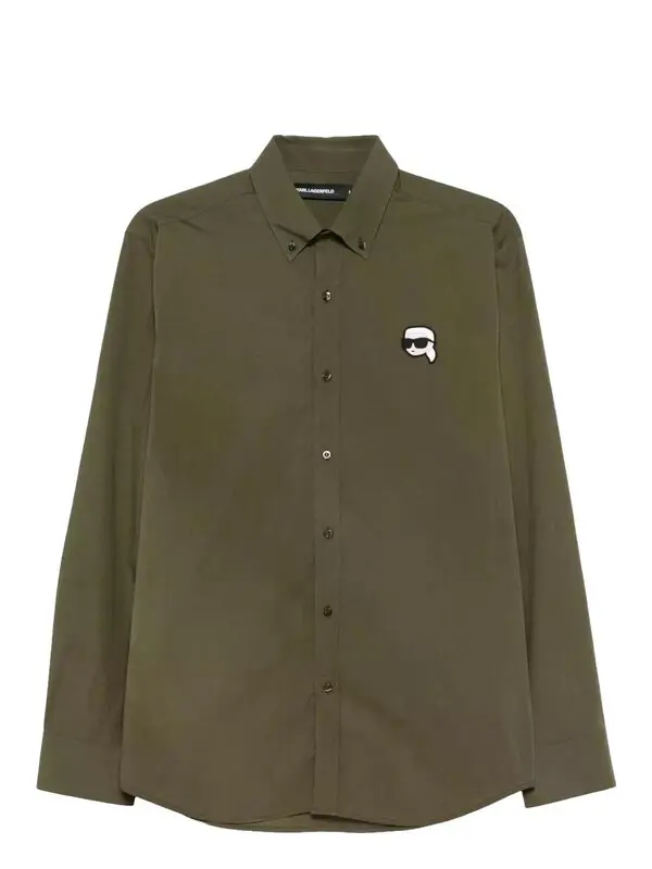 Karl Lagerfeld Embroidered-logo Shirt - Green