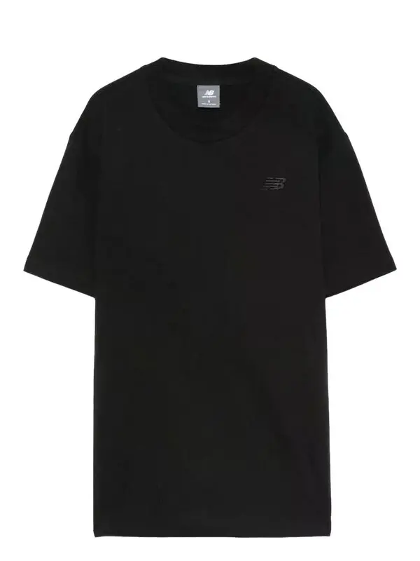 NEW BALANCE Logo-embroidered T-shirt - Black