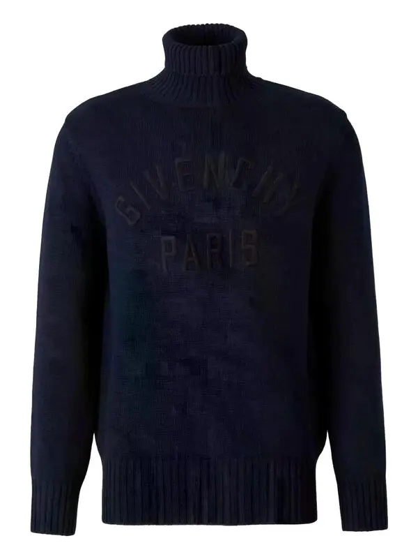 Givenchy Logo Turtleneck Sweater - Blue