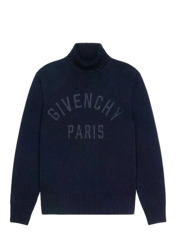Givenchy Logo Turtleneck Sweater - Blue