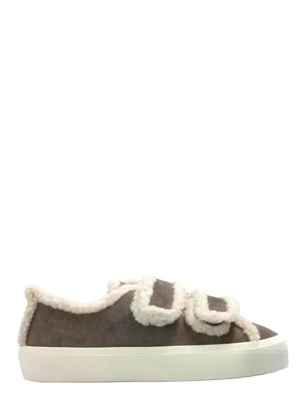Inuikii Shearling-trimmed Touch-strap Sneakers - Grey