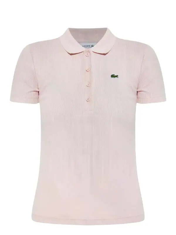 Lacoste Ribbed Polo Shirt - Pink