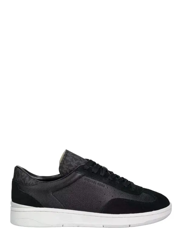Michael Kors Wilton Leather-suede Sneakers - Black