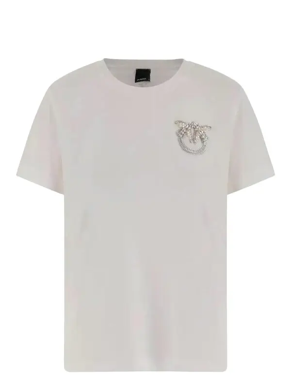 Pinko Jewel-embellished Crew-neck T-shirt - White